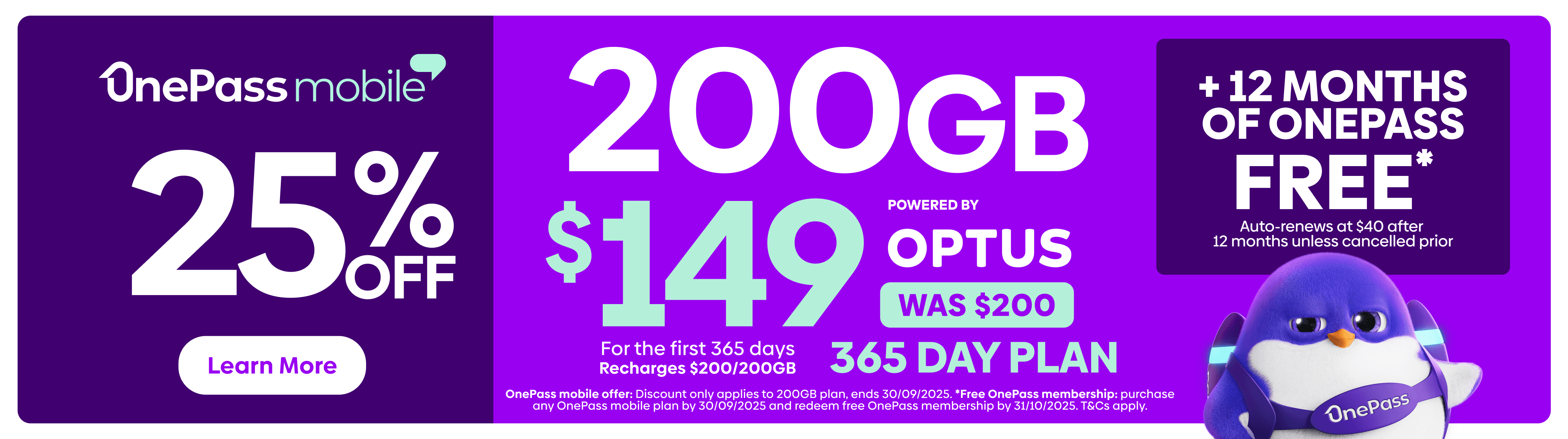 OnePass mobile | 365 Day Mobile Plans, Prepaid Plans and more