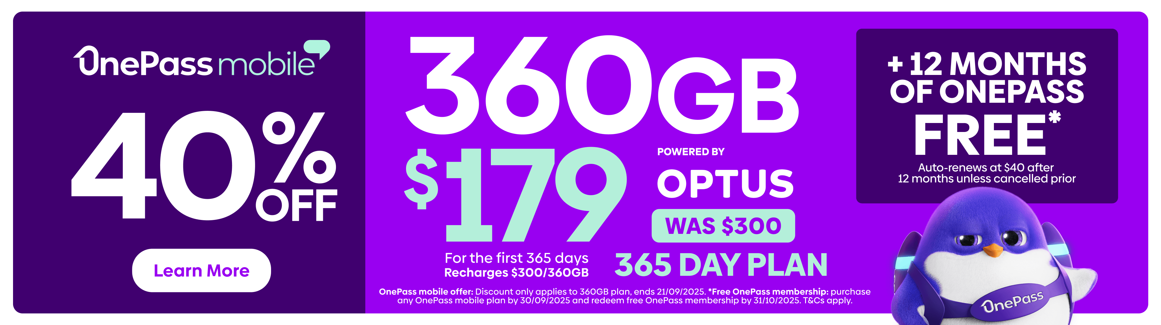 OnePass mobile | 365 Day Mobile Plans, Prepaid Plans and more